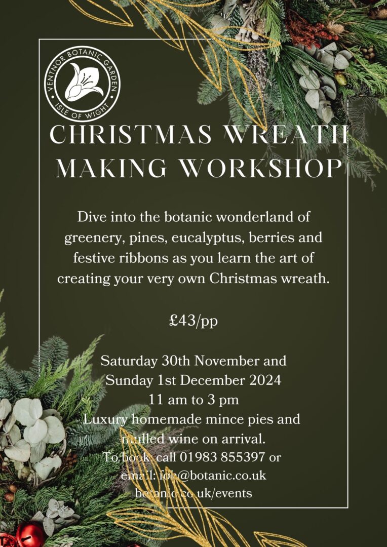 Christmas Wreath Making Workshop 2024 - Ventnor Botanic Garden